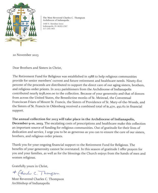 Letter from the Archbishop – Prince of Peace